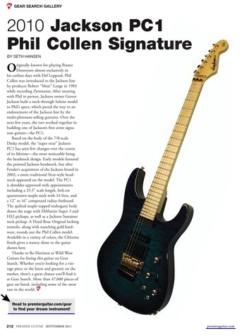 Jackson PC1 Phil Collen Signature Featured in Premier Guitar – Jackson ...